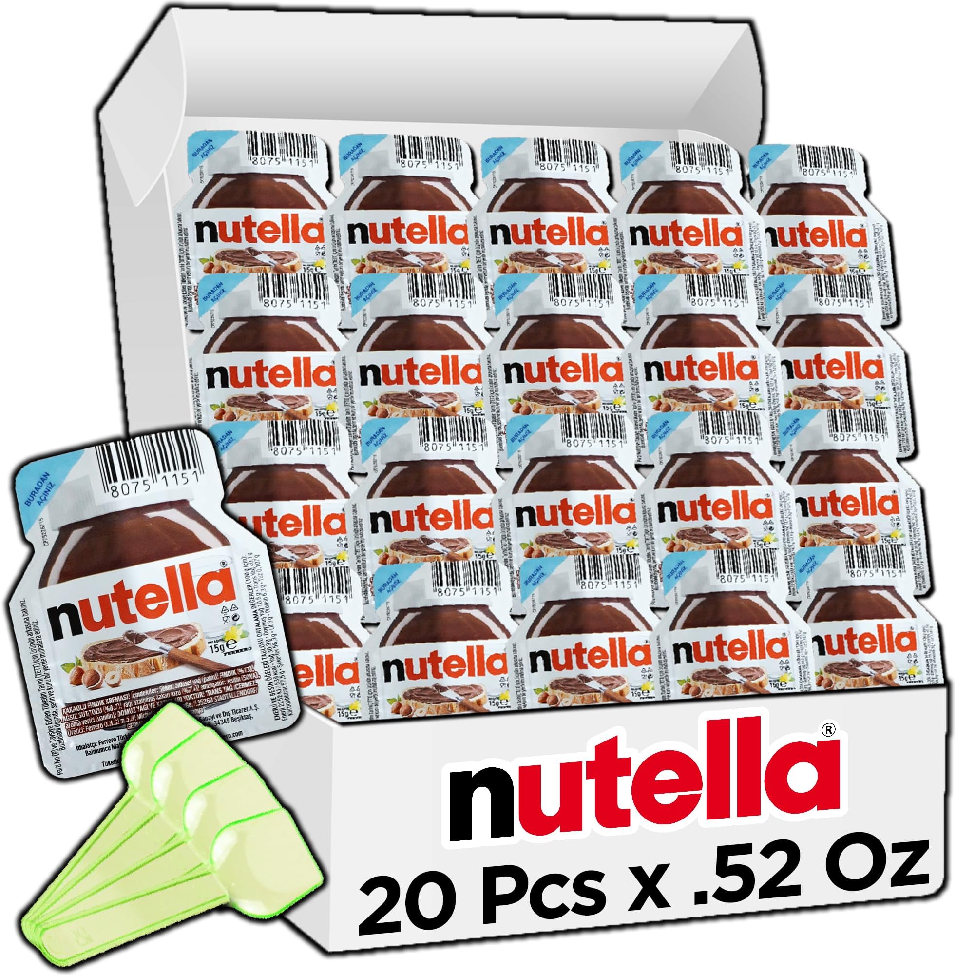 Amazon.com : Nutella & GO! Bulk 24 Pack, Hazelnut and Cocoa Spread with ...