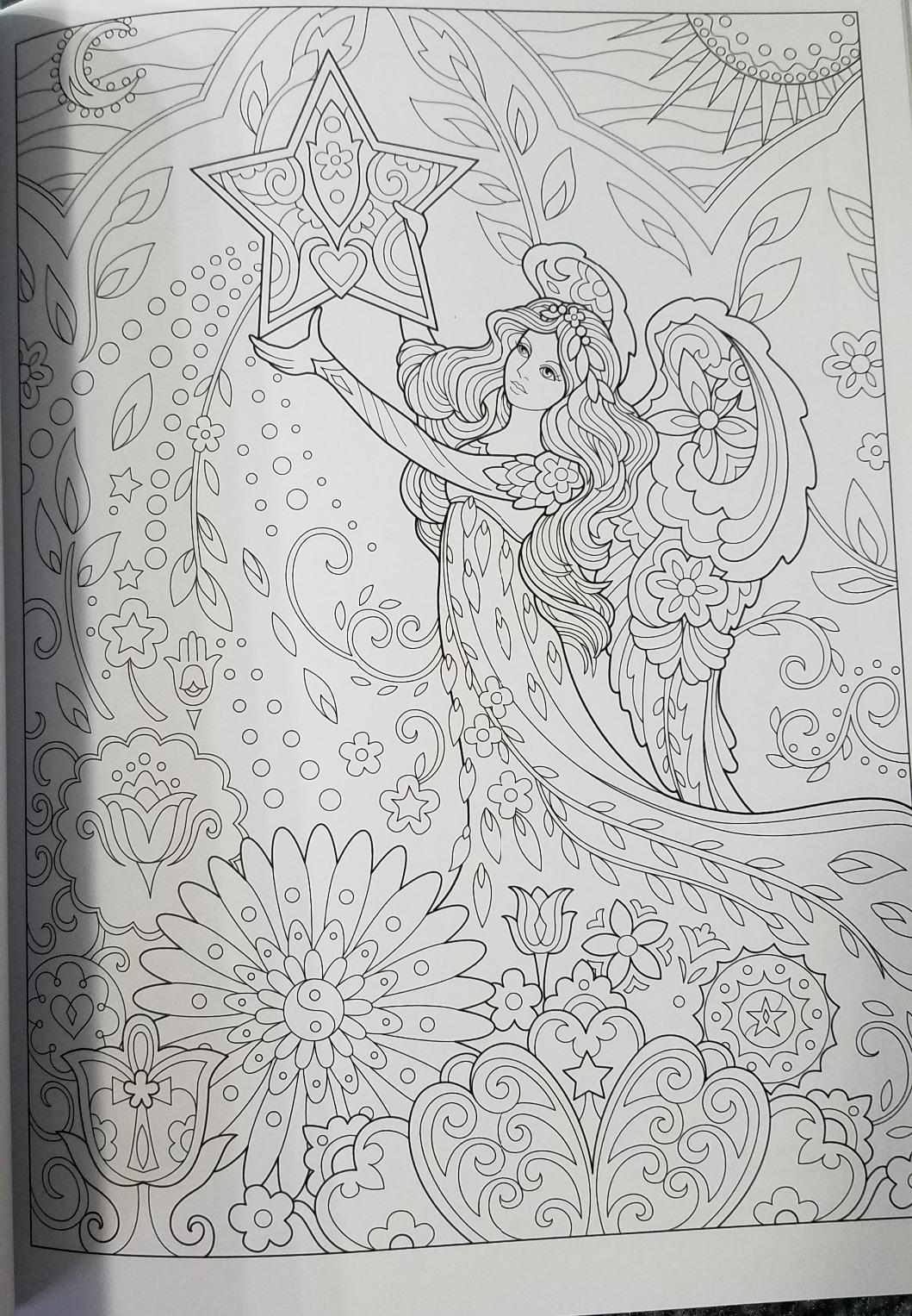 Amazon.com: Creative Haven Beautiful Angels Coloring Book: Relax ...