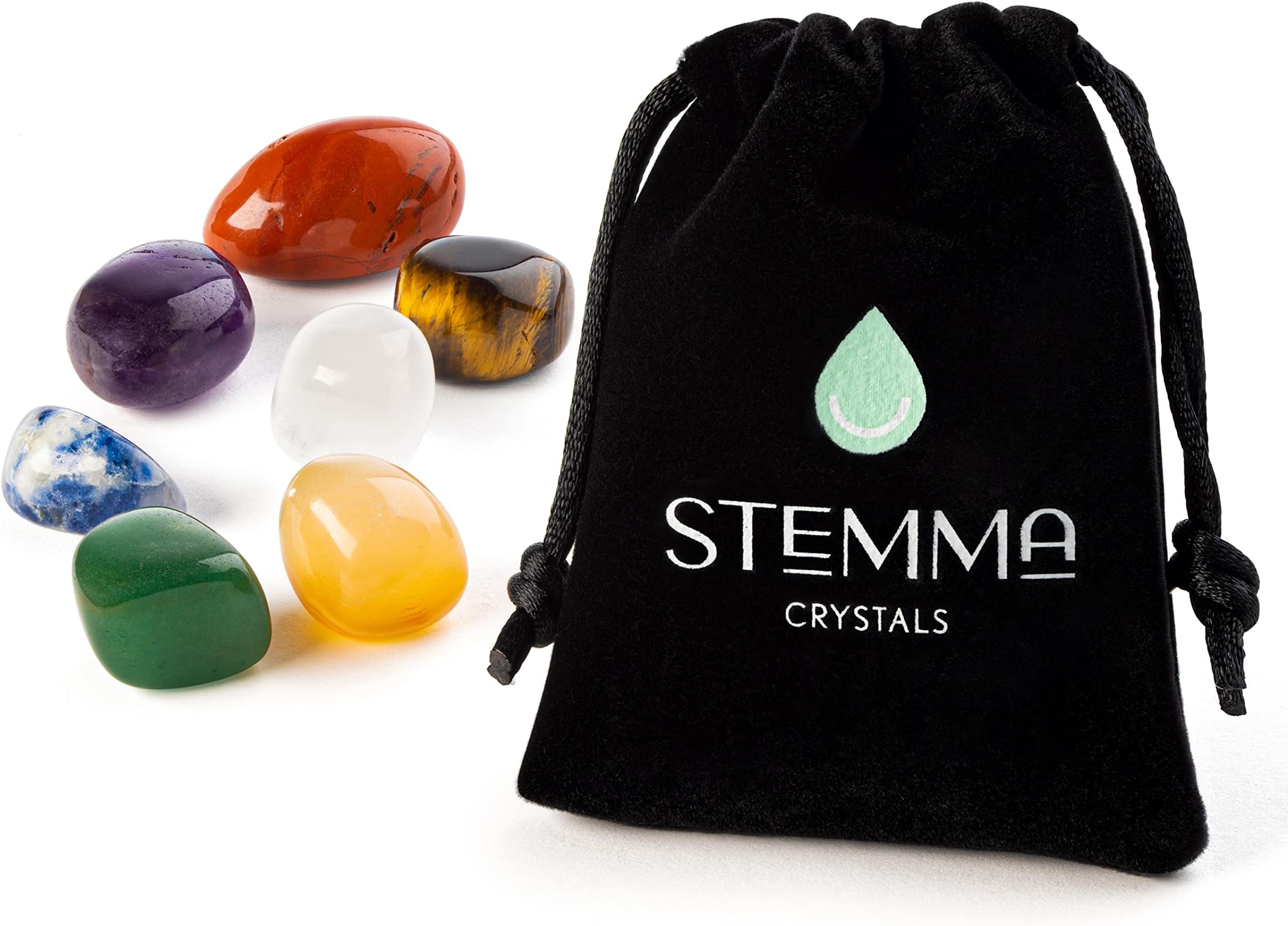 Amazon.com: Luma Gems Large Premium Chakra Crystal Set - 7 Natural ...
