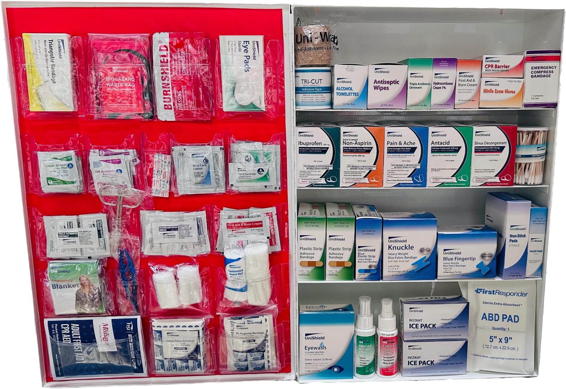 Amazon.com: UniShield 4-Shelf Metal 1st Aid Cabinet Class A, Large ...