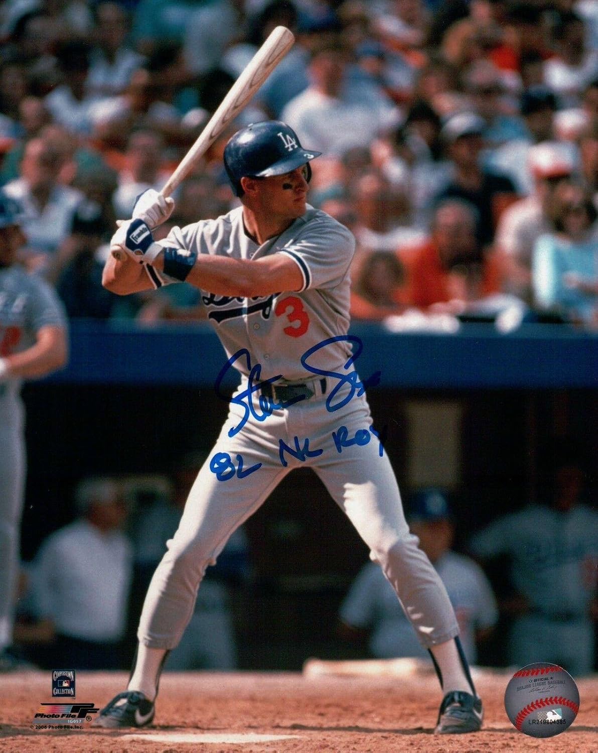 Steve Sax Signed Autographed 8X10 Photo Road LA Dodgers "82 NL ROY" w ...