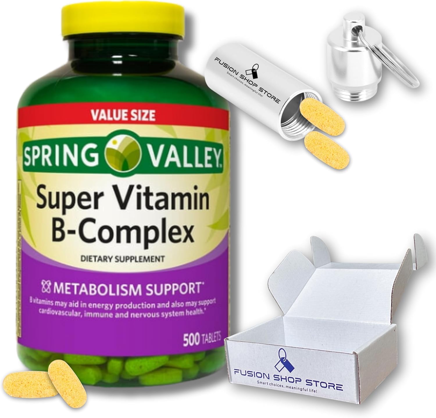 Amazon.com: Spring Valley Super Vitamin B Complex-Value Size 500ct ...