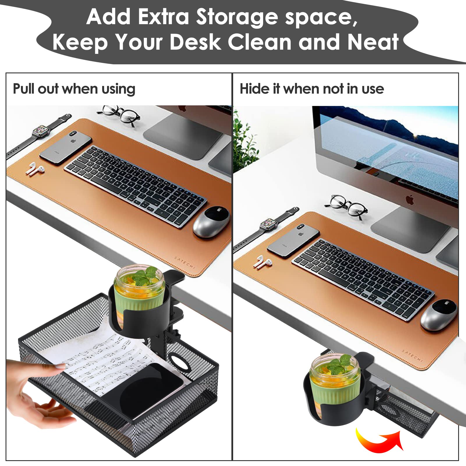 Snapklik.com : Augot 360 Rotary Under Desk Drawer