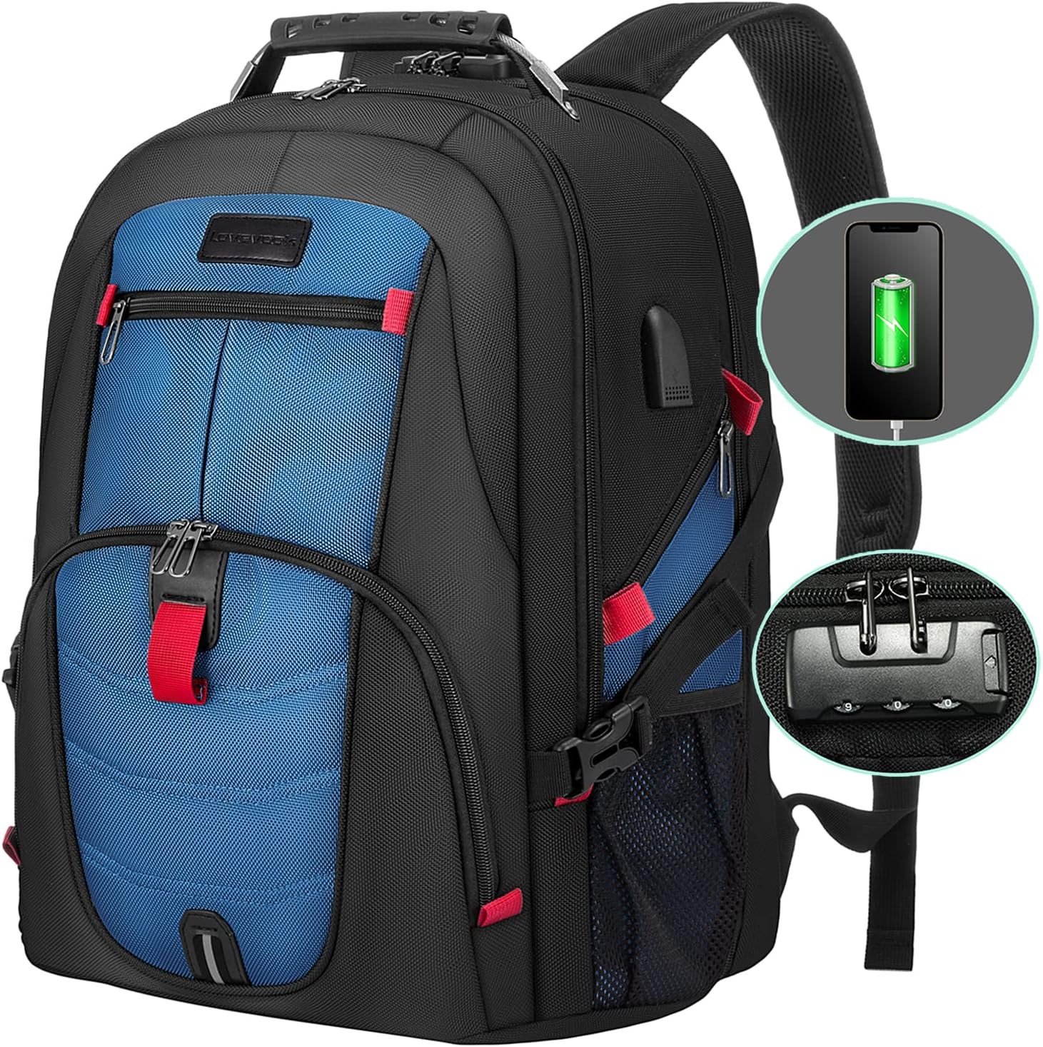 Amazon.com: LOVEVOOK Travel Laptop Backpack Waterproof Anti Theft ...