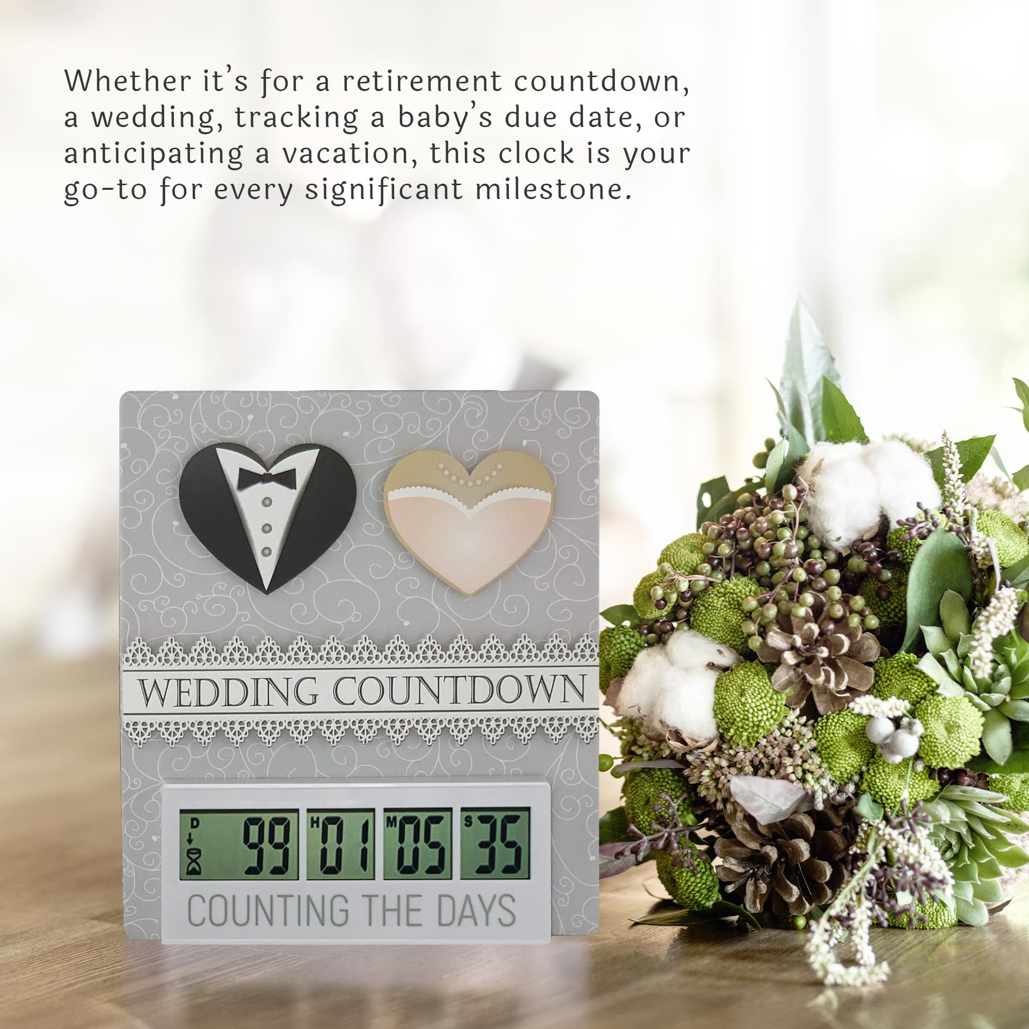 Countdown Ticker Wedding AIMILAR 9999 Days Digital Countdown Timer