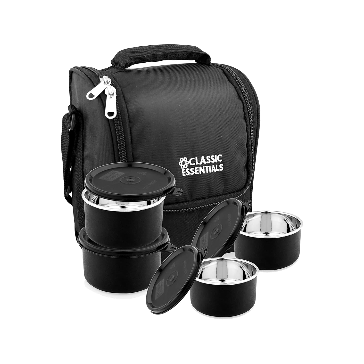 Buy CLASSIC ESSENTIALS Supreme Lunch Box Set of 4 with Insulated Bag ...