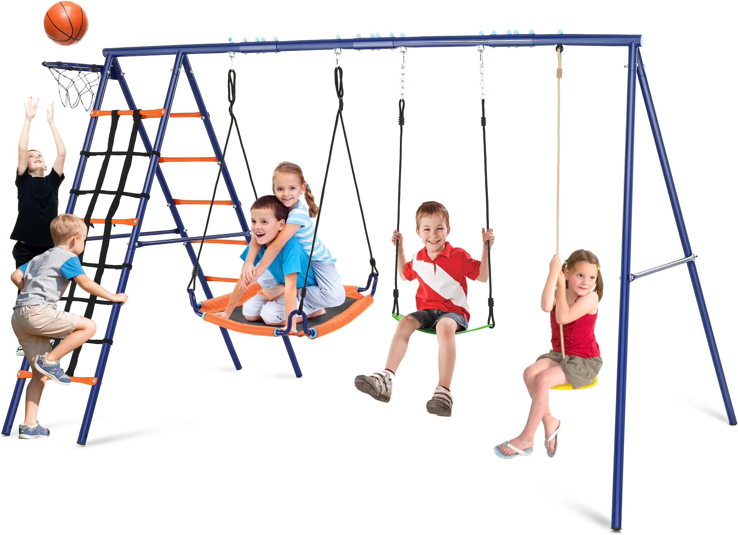 Amazon.com: Trekassy 440lbs Heavy Duty Metal Swing Frame, A-Frame Swing ...