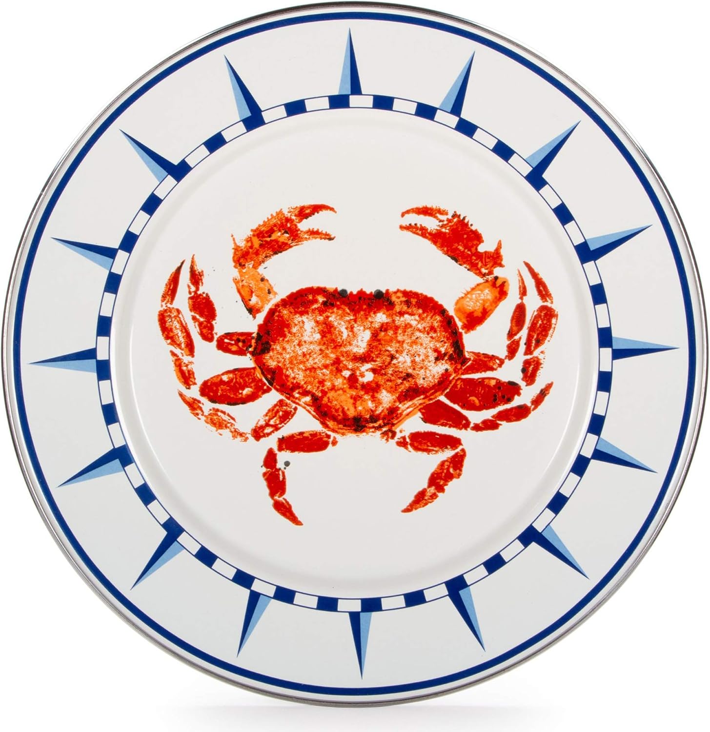 Amazon.com | Golden Rabbit Enamelware - Crab House Pattern 10.5 Inch ...