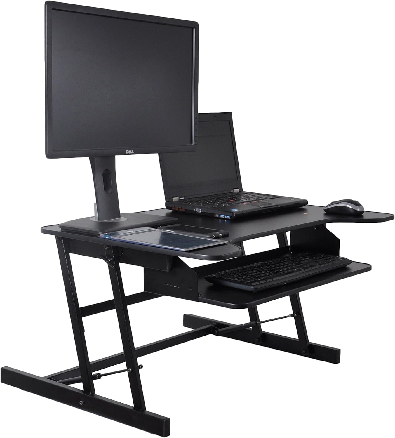 Amazon.com: Pyle High-Grade Adjustable Standing Riser Desk Computer ...