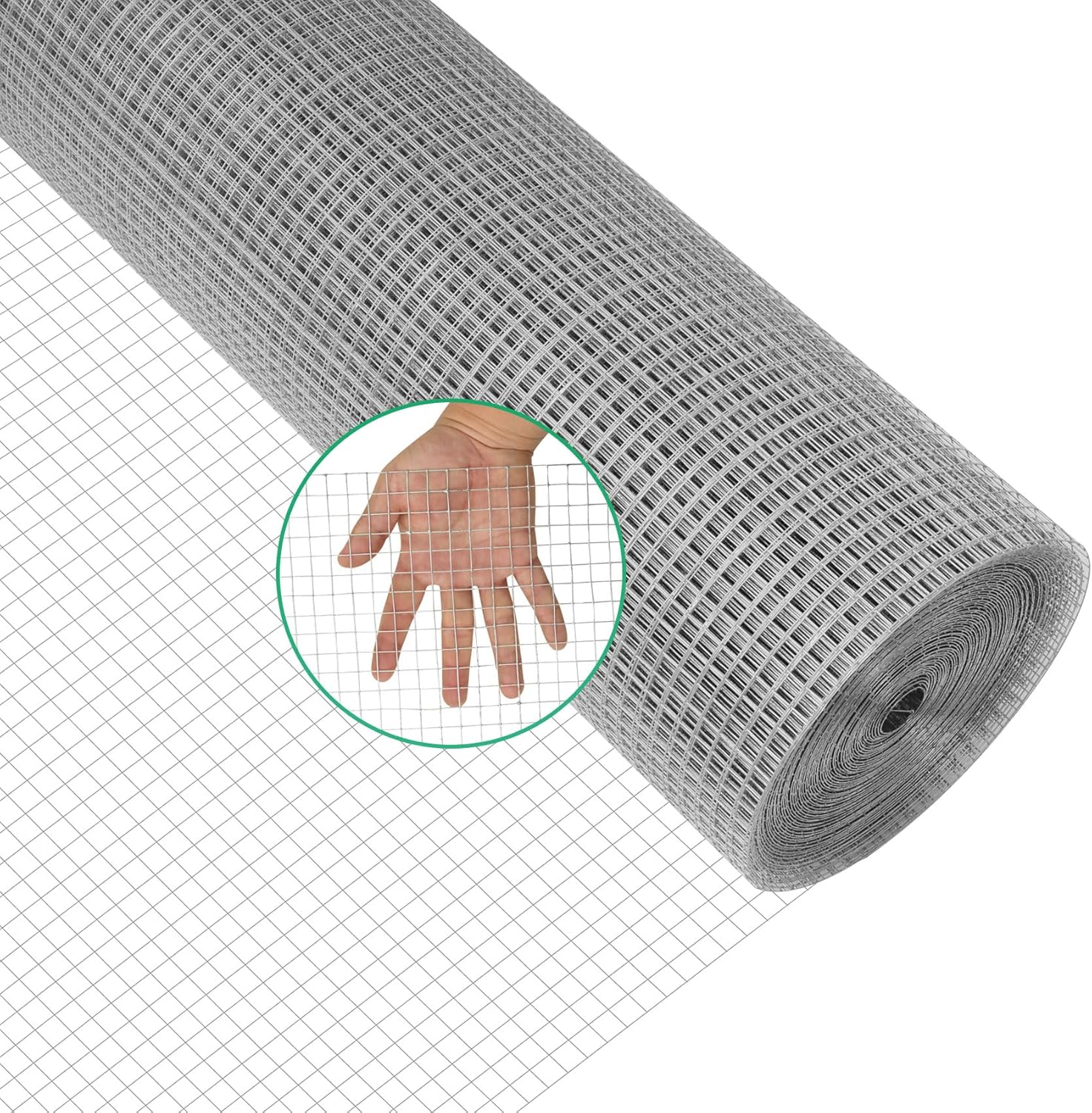 Znnam Hardware Cloth, 1/2 in Square Openings, 36 in X 100 ft, 19 Gauge ...