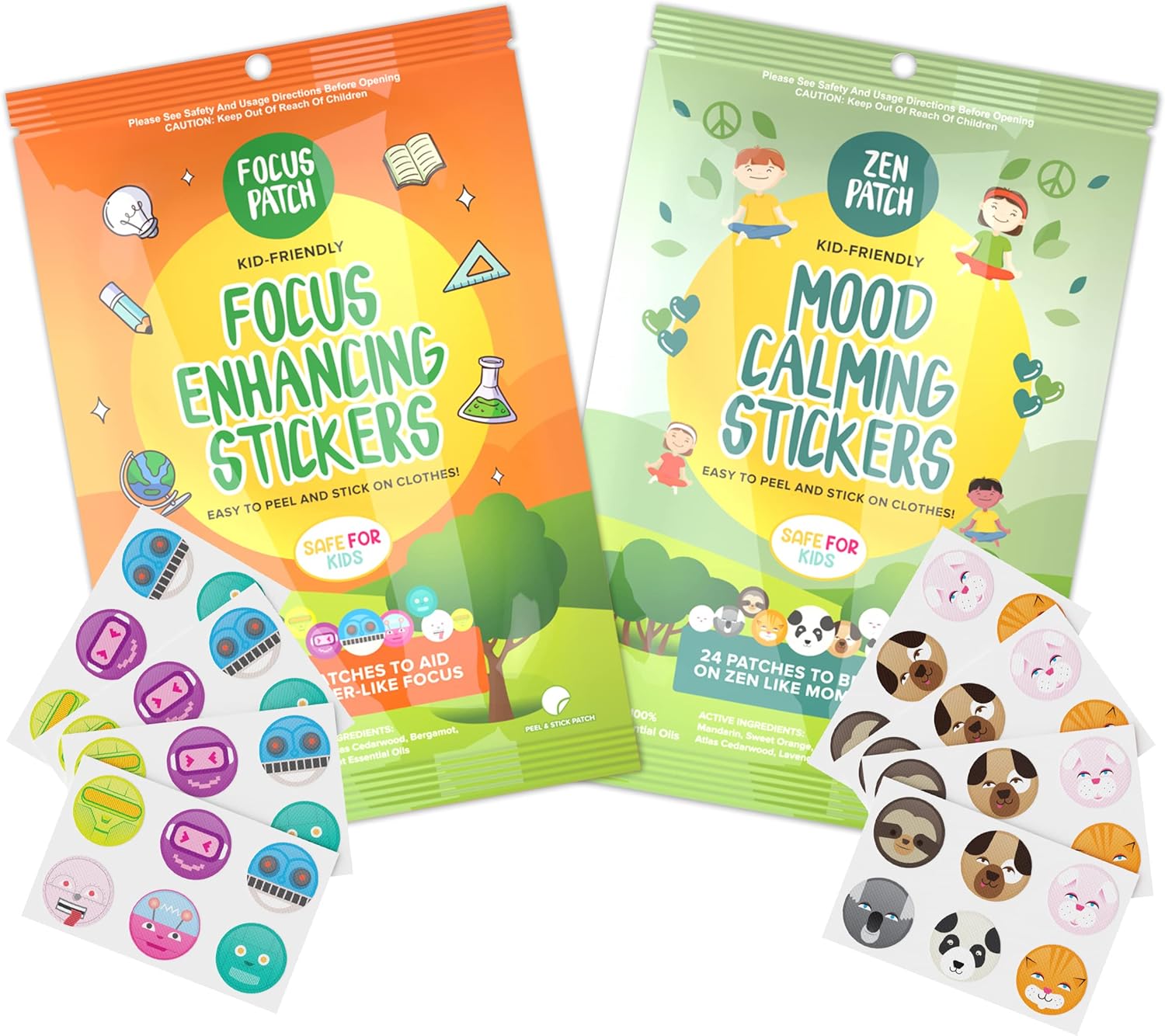 Amazon.com: FocusPatch (1 Pack) and ZenPatch (1 Pack) Bundle - 24 Focus ...