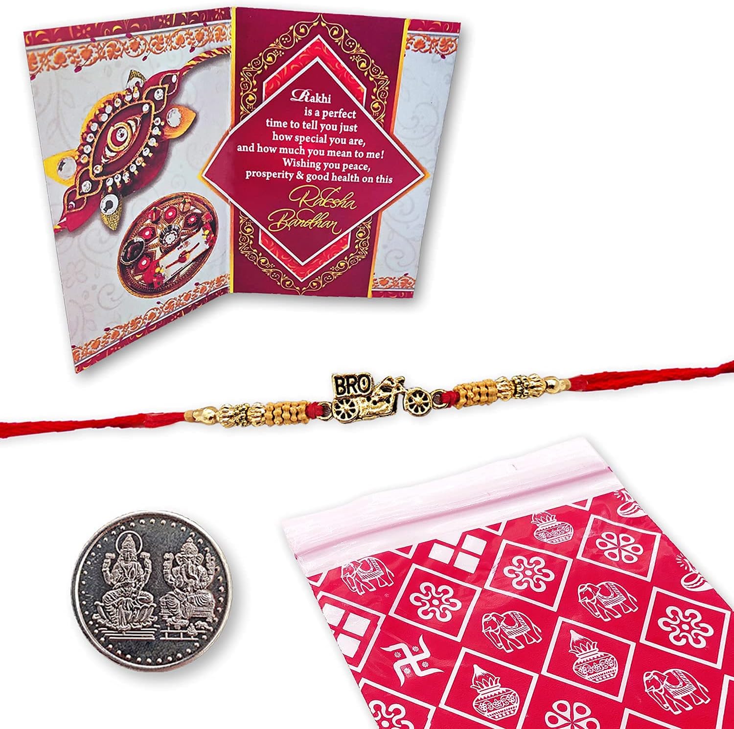 Amazon.com: SnapGalaxy A cool Rakhi for your cool Bro with Greeting ...