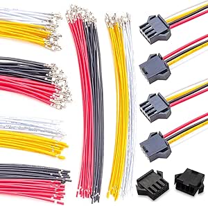 Amazon.com: Yoeruyo SM 2.54mm JST Male Connector Kit with 22AWG Pre-Crimped Wire, 2/3/4/5/6/7/8 ...