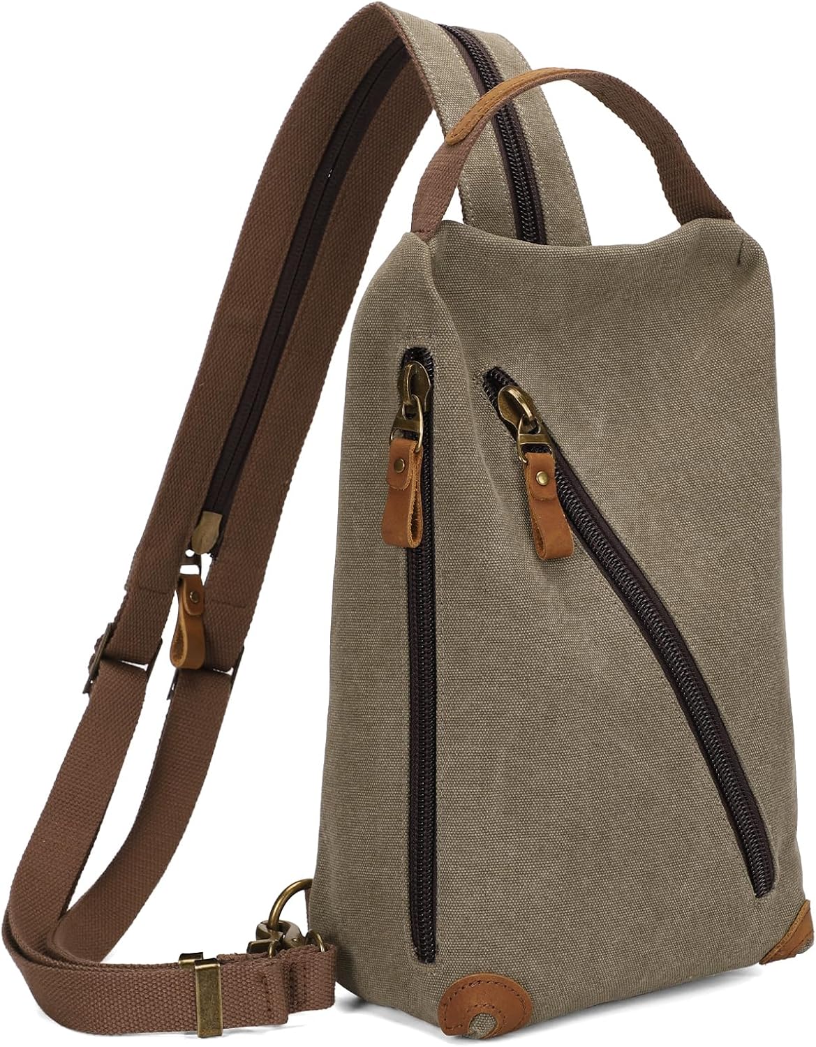 Amazon.com: KL928 Canvas Sling Bag crossbody Bags Small Backpack Pack ...
