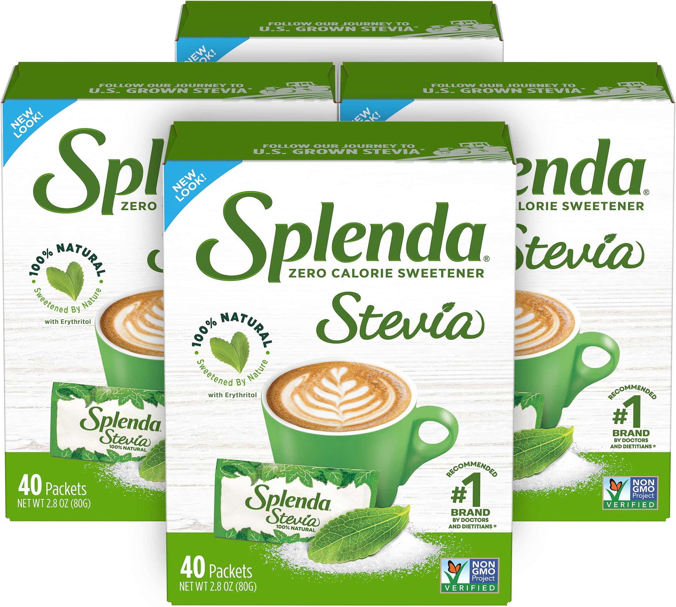 Amazon.com: SPLENDA Stevia Zero Calorie Sweetener, Plant Based Sugar ...