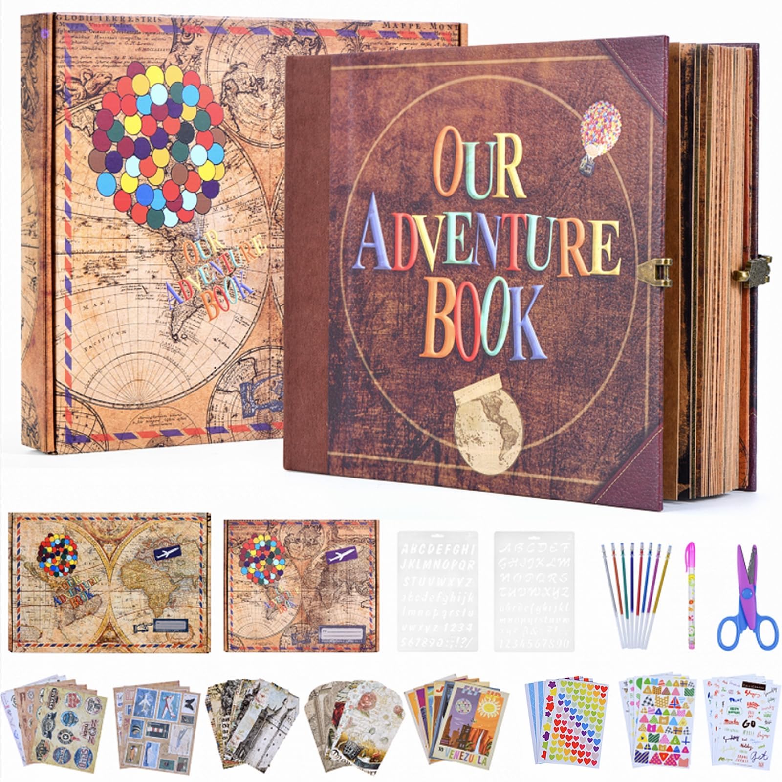 Amazon.com: Our Adventure Book 8.9 x 7.9 Inch 80 Pages Scrapbook Photo ...