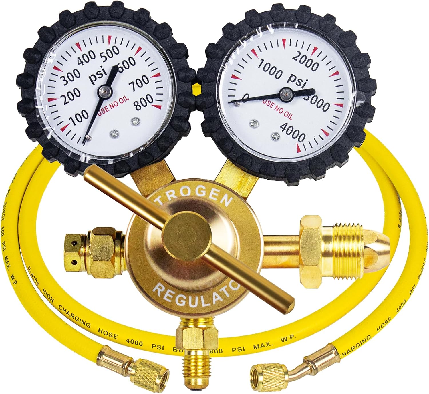 Amazon.com: JZWELD Nitrogen Regulator, Nitrogen Gauge HVAC with 60 ...