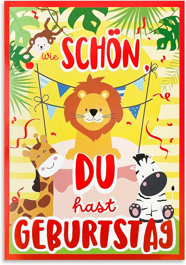 bentino Kinder MUSIK-Geburtstagskarte, Glückwunschkarte spielt das Lied ...
