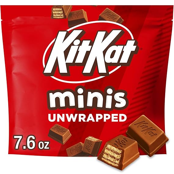 Amazon.com : KIT KAT Minis Unwrapped Milk Chocolate Wafer Candy Bag, 7. ...