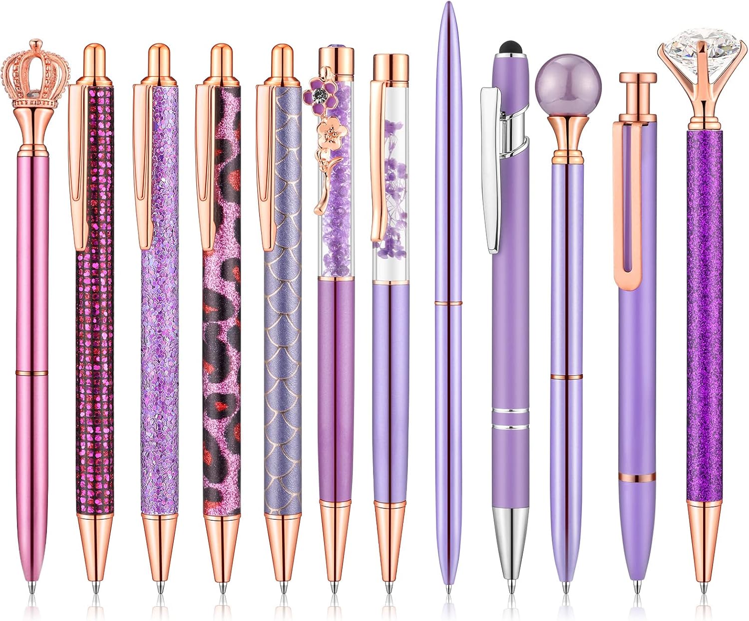 Amazon.com : BESARME 12 Pcs Purple Pens Set, Purple Gifts for Women ...