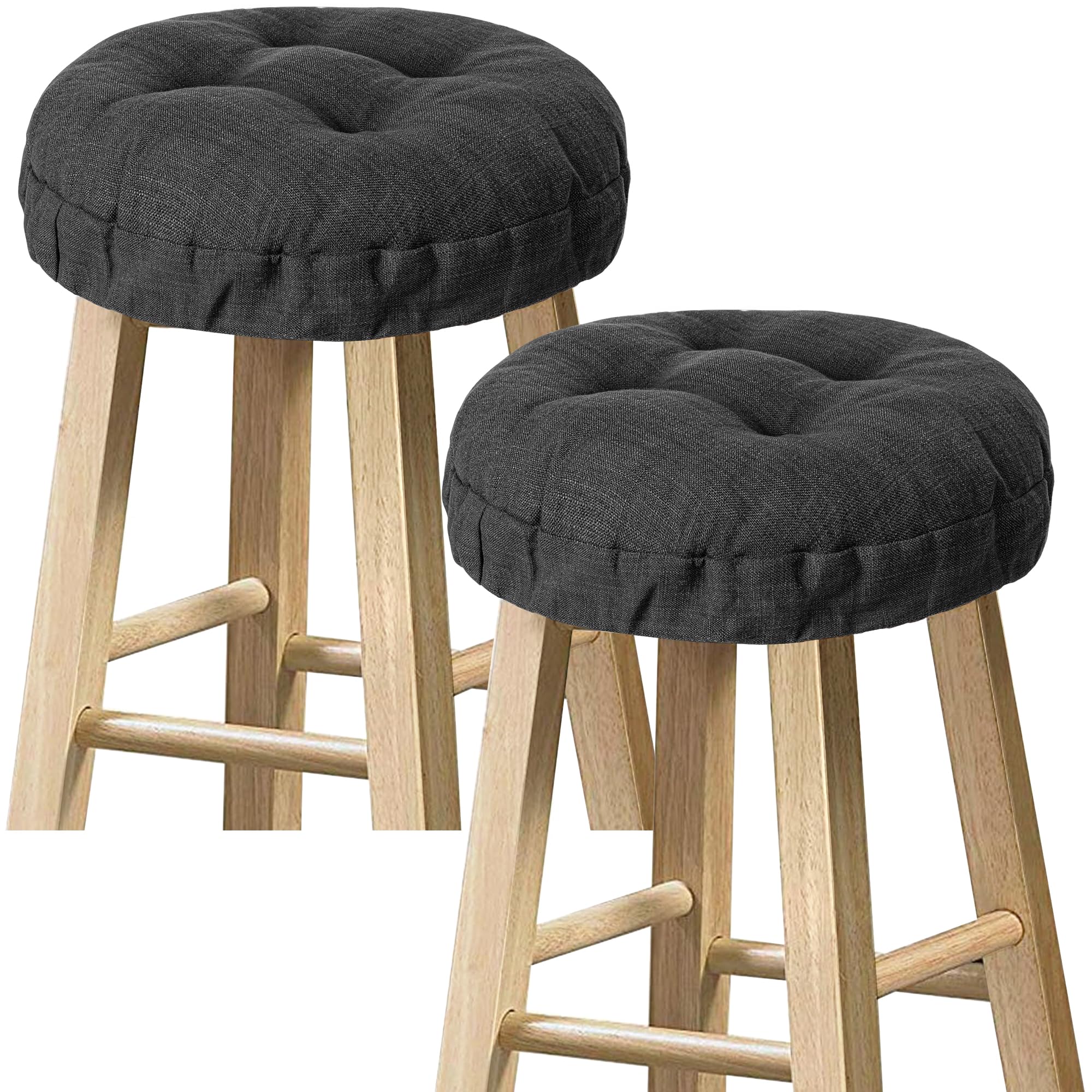 Amazon.com: Sunlit Bar Stool Covers - Set of 2 Round Bar Stool Seat ...