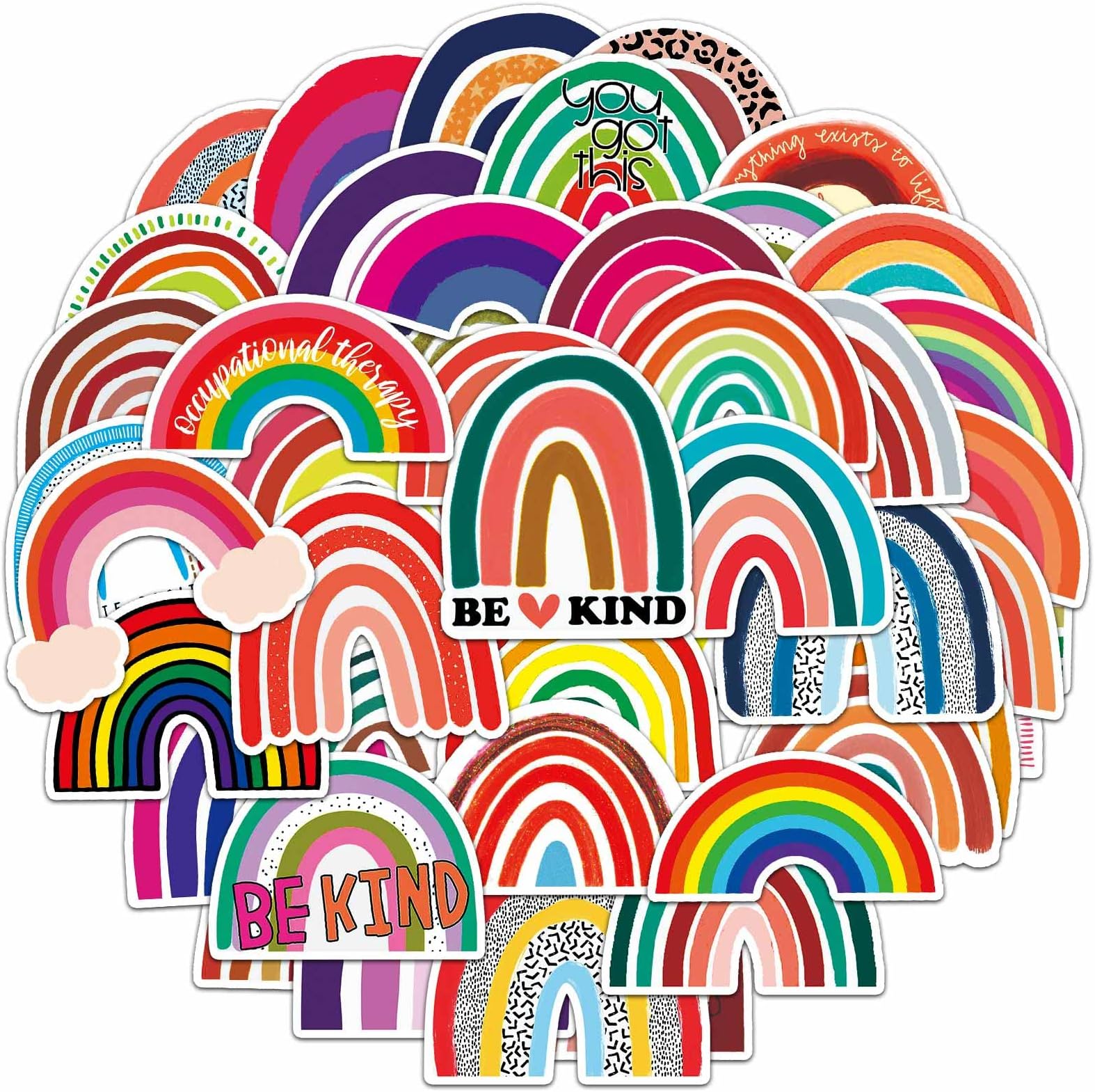 Amazon.com: 50pcs Groovy Stickers Hippie Stickers Peace Love Stickers ...