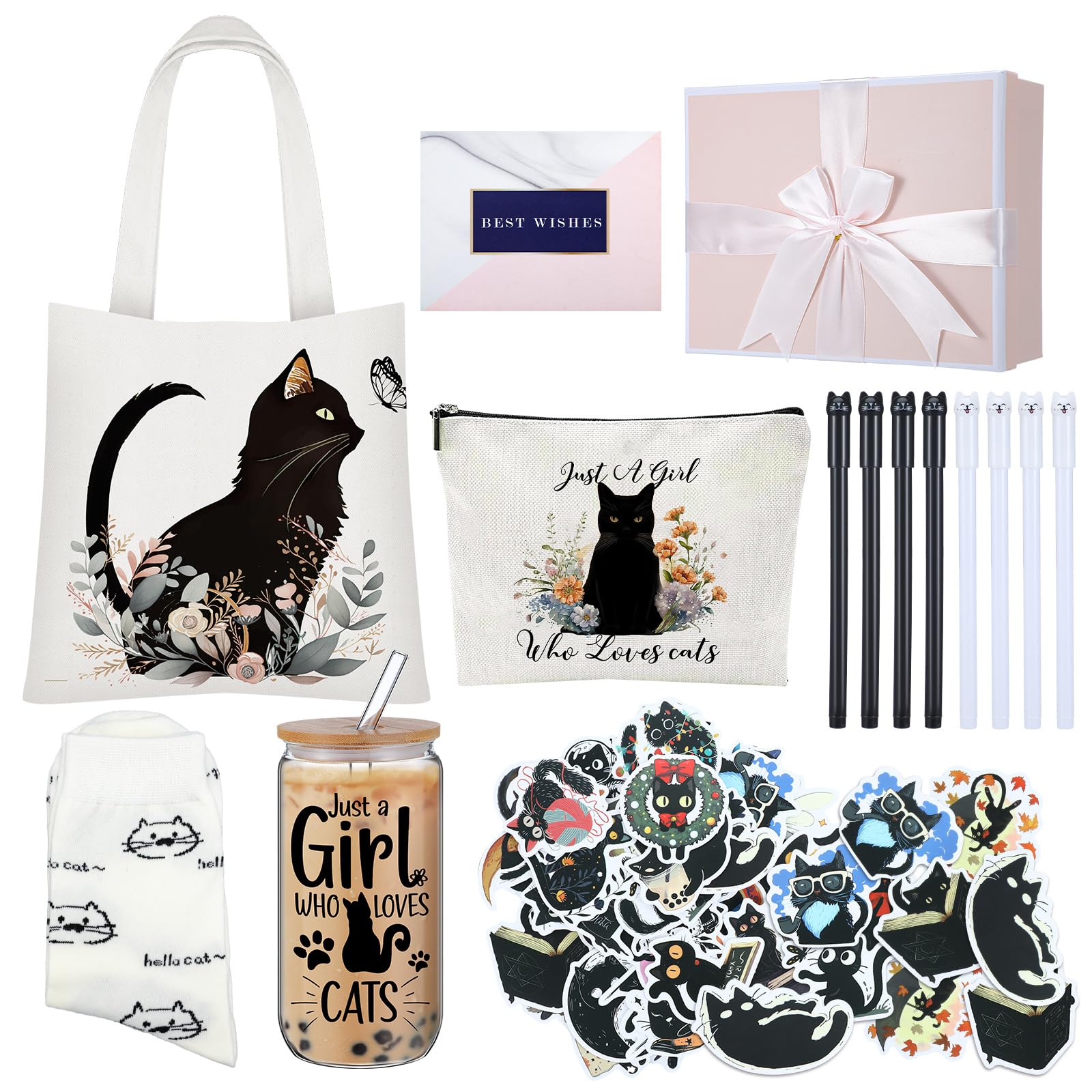 Amazon.com | Aliceset 62 Pcs Cat Lover Gifts for Women Cat Mom Gifts ...