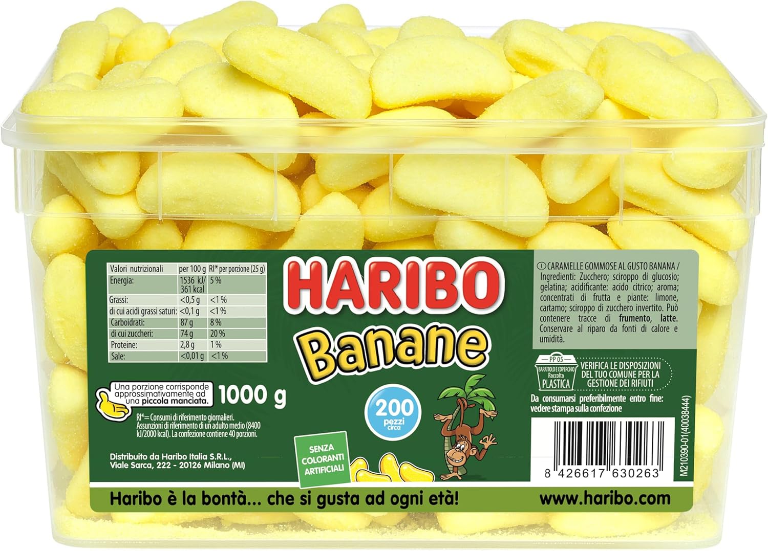 Haribo Banane, Caramelle Gommose, Gusto Frutta Banana, Ideali per Feste ...