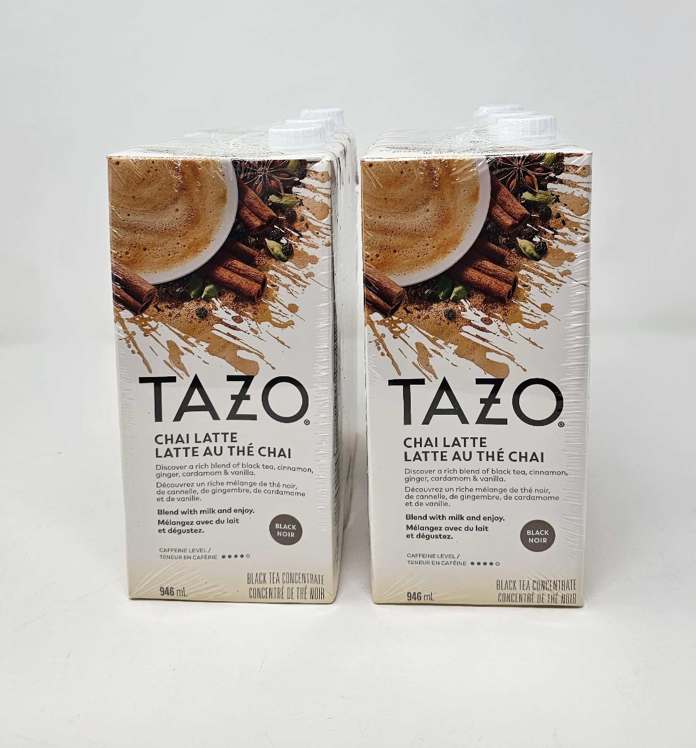 Amazon.com : Tazo Concentrate Chai Latte Tea, 32 Fl Oz (Pack of 6 ...
