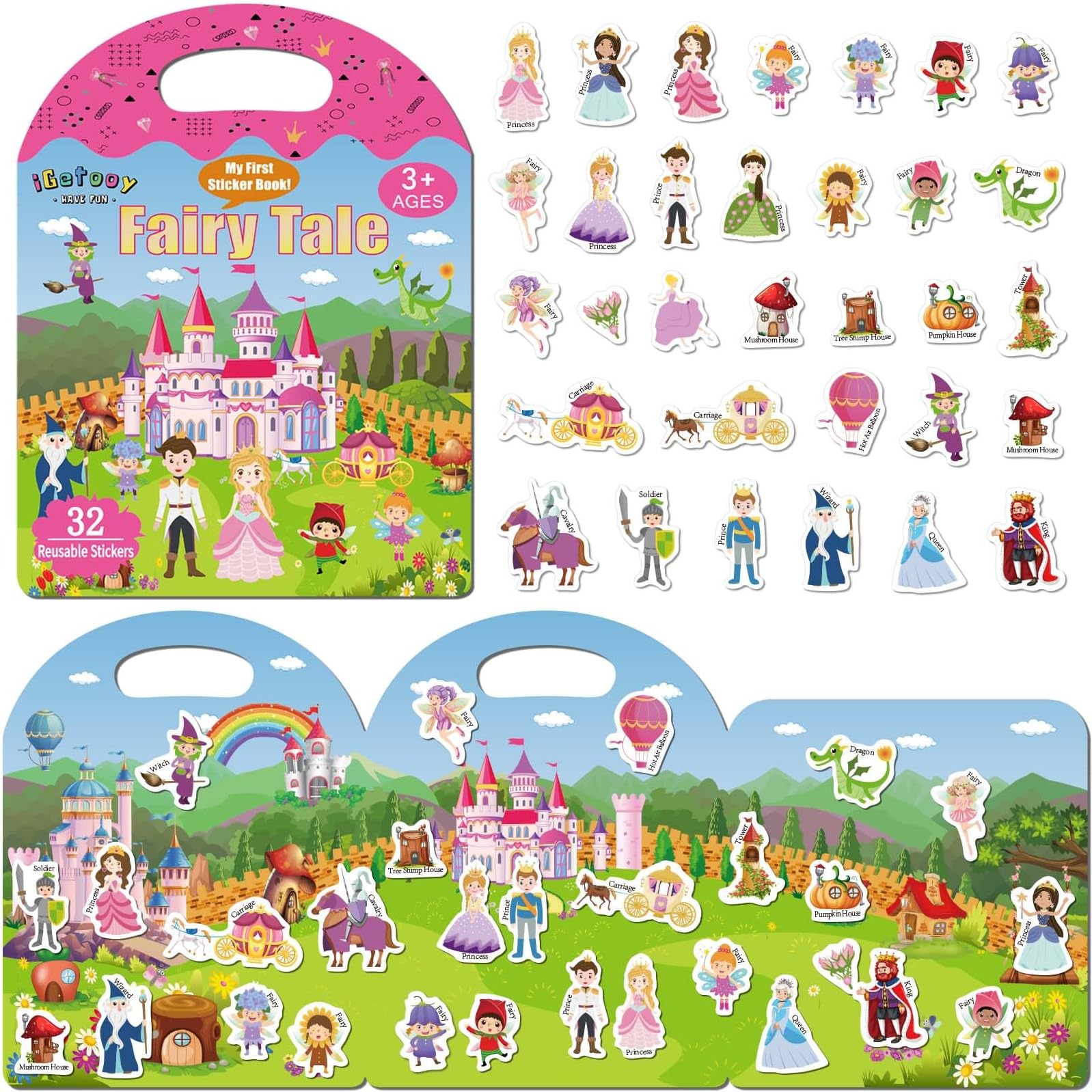 Amazon.com: Kalysky Dress Up Sticker Books for Girls Ages 2-4 4-8 ...