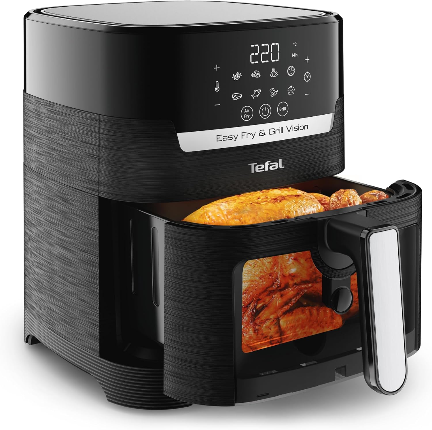 Tefal EY5068 Easy Fry & Grill Vision Hot Air Fryer, 4.2 L Capacity, 2 ...