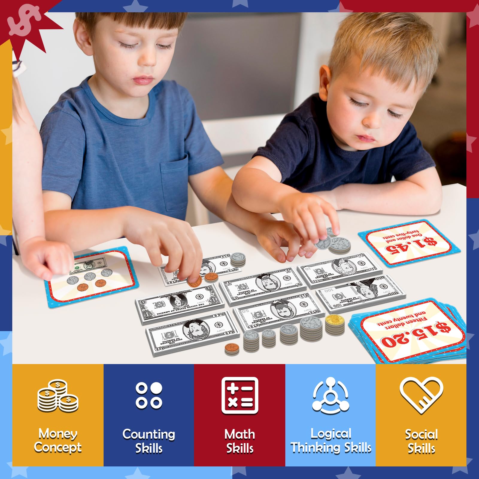 Snapklik.com : Pretend Play Money For Kids For Learning, Math ...