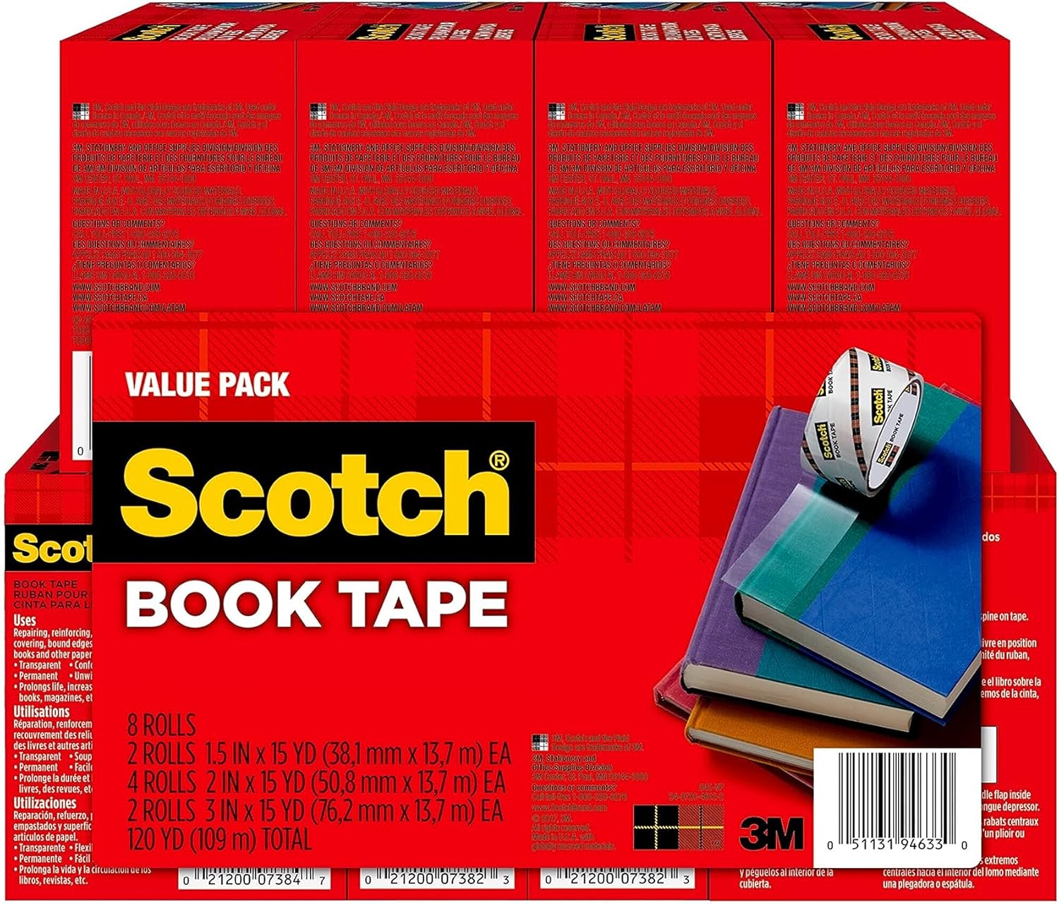 Scotch® Book Tape Value Pack 845-VP : Amazon.ca: Office Products