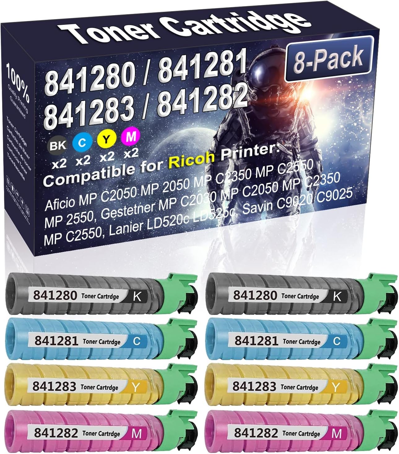 Amazon.com: Jullu 8-Pack (2BK/2C/2Y/2M) Compatible High Capacity Aficio ...