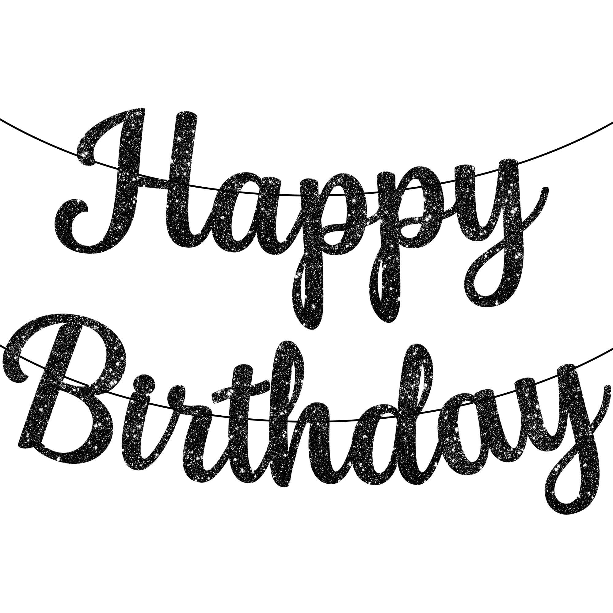 Happy Birthday In Cursive HD Black Happy Birthday Calligraphy Text