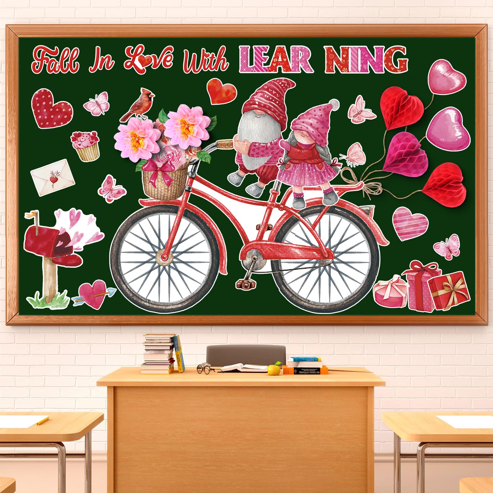 Amazon.com : Blosssound Valentine's Day Bulletin Board Decorations Set ...