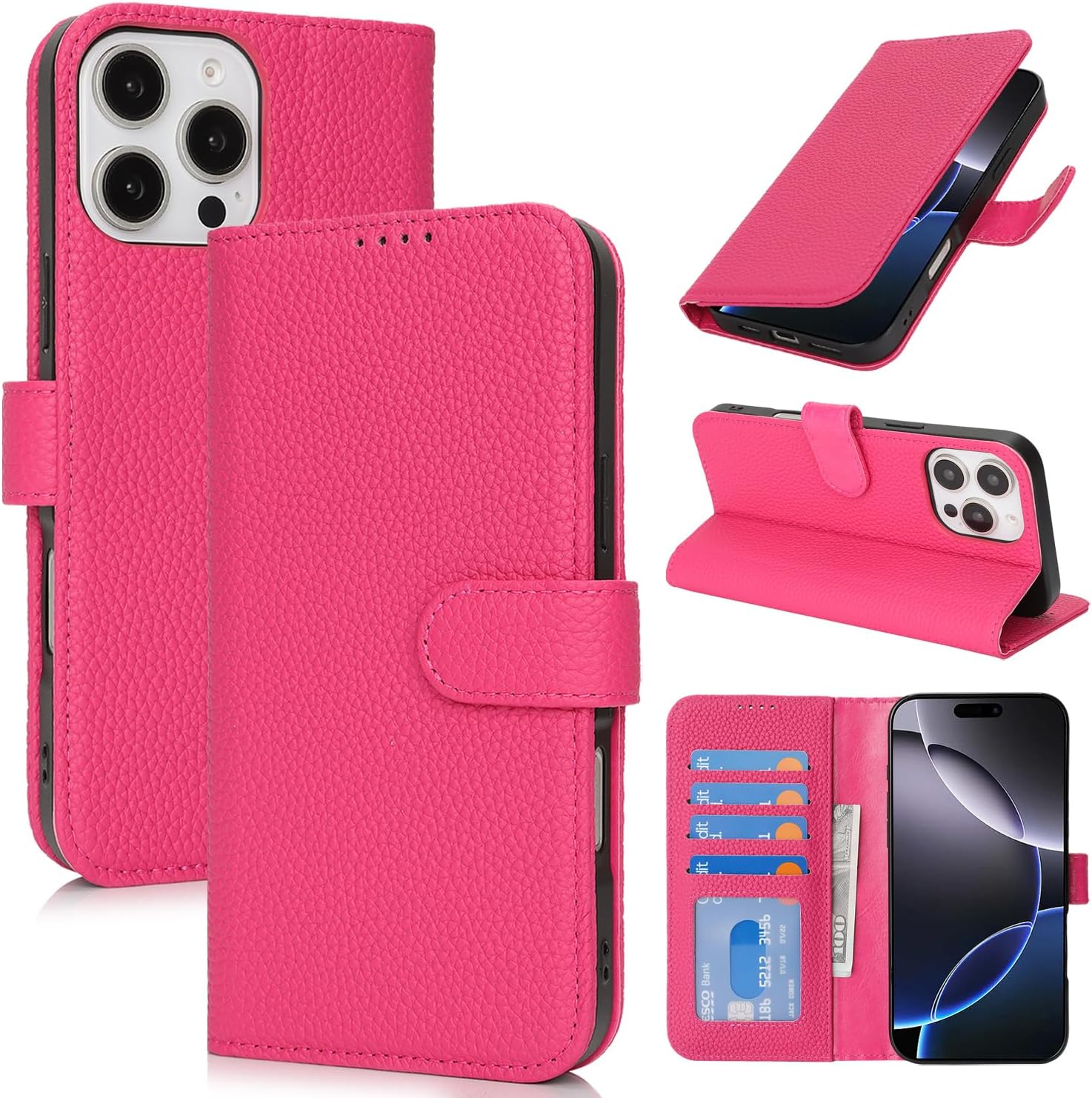 for iPhone 16 Pro Case Genuine Leather Wallet for iPhone 16Pro SunYoo ...