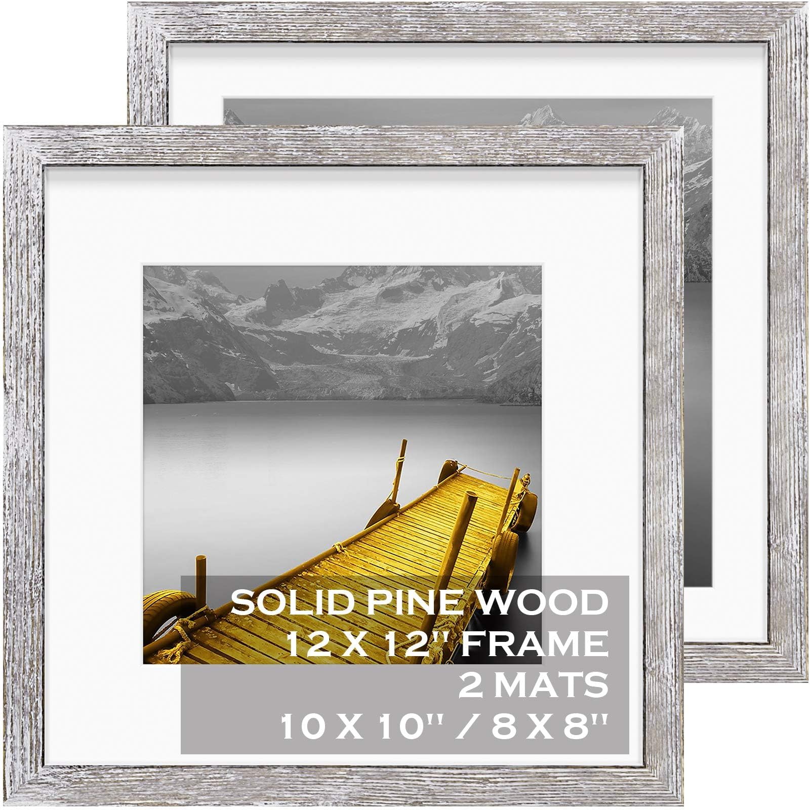 Amazon.com - SUCUAYEO 12x12 Picture Frames Solid Wood Set of 1, Rustic ...