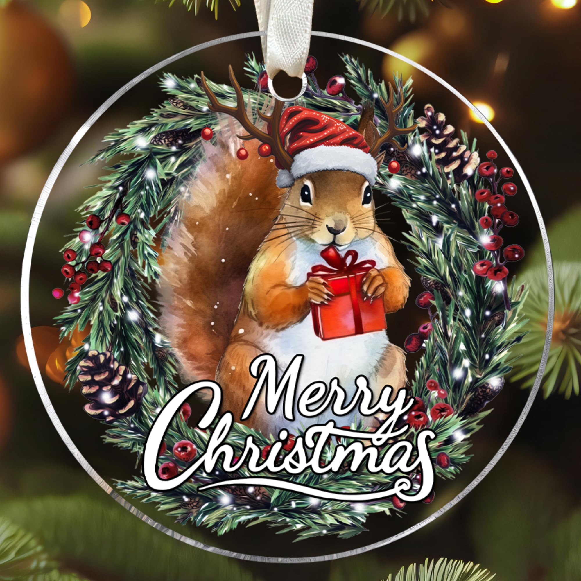 Amazon.com: Squirrel Ornament - Squirrel Christmas Ornaments, Squirrel ...
