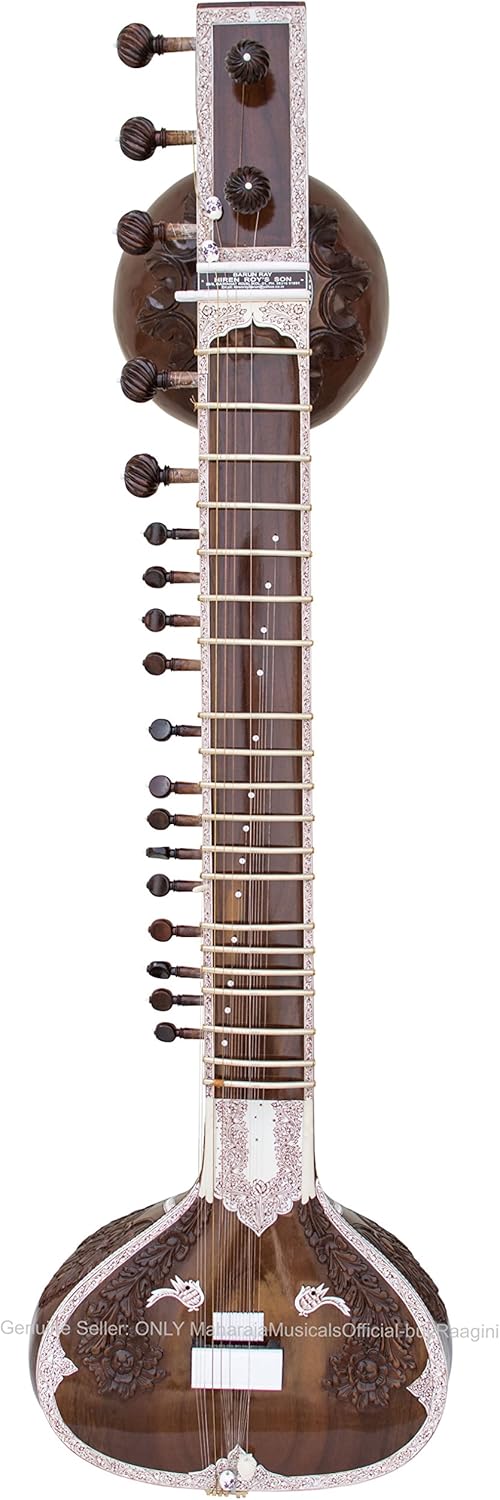 Amazon.com: Barun Ray-Hiren Roy's Son Sitar, Double Tumba, Wooden ...