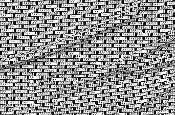 Spoonflower Fabric - Swear Curse Words Profanity Adult Punk Black And ...