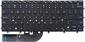 Amazon.com: CHNASAWE Laptop Replacement Backlit Keyboard Without Frame ...