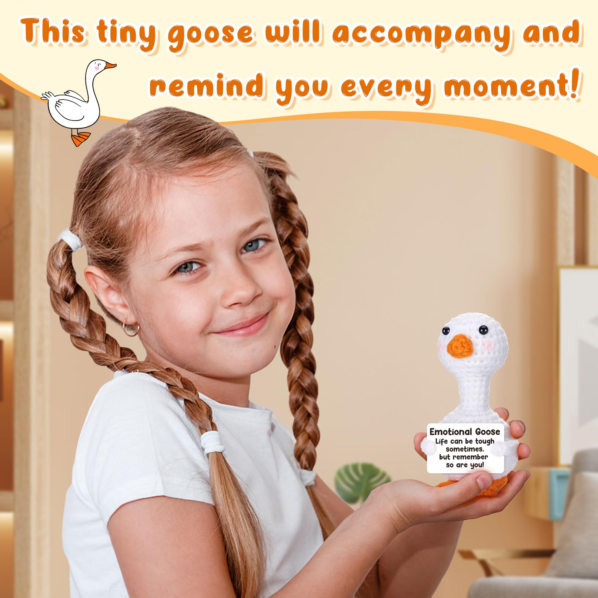Snapklik.com : Mini Goose Emotional Positive Support Christmas White ...