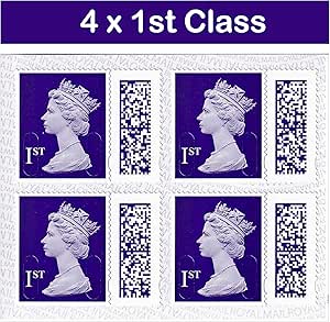 1st Class Stamps (4 Pack Book) | QR Barcoded Self Adhesive Postage ...