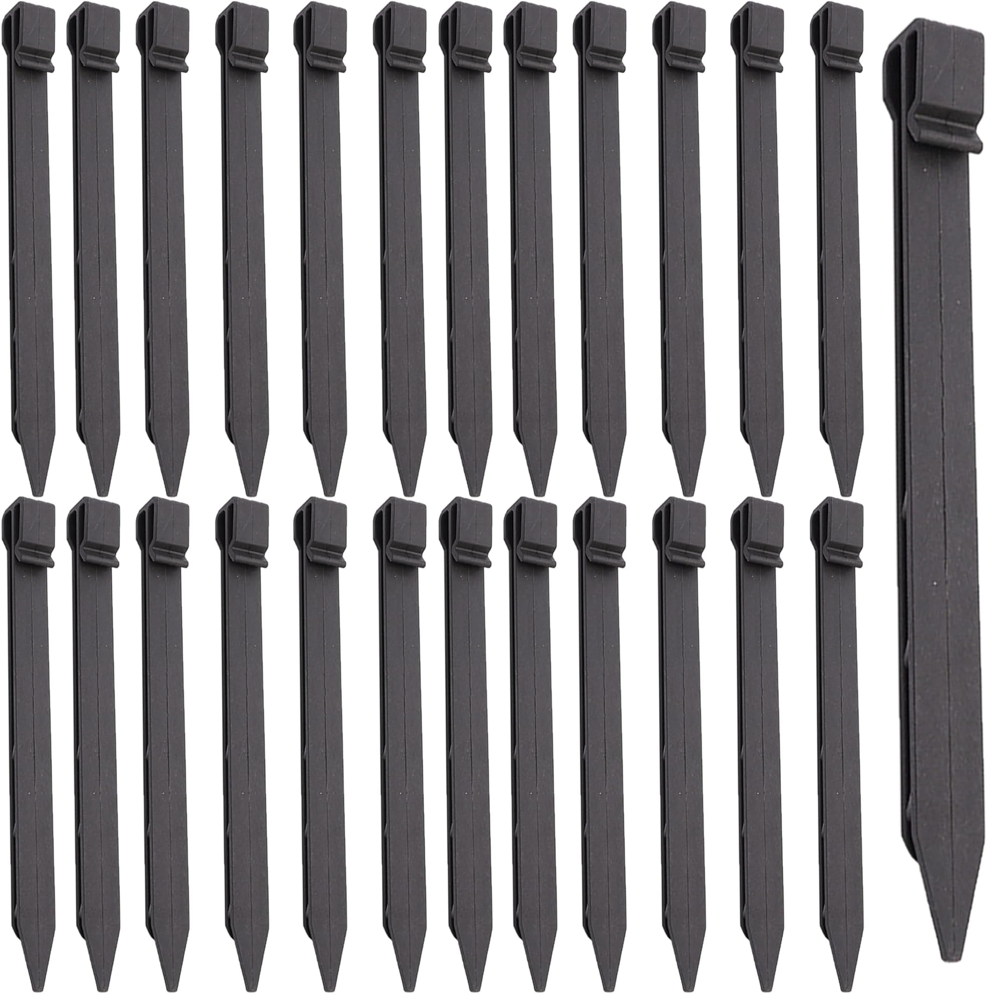 20 Pcs Plastic Ground Stakes 9.6 Inch Landscape Edging Stakes Tent Pegs ...