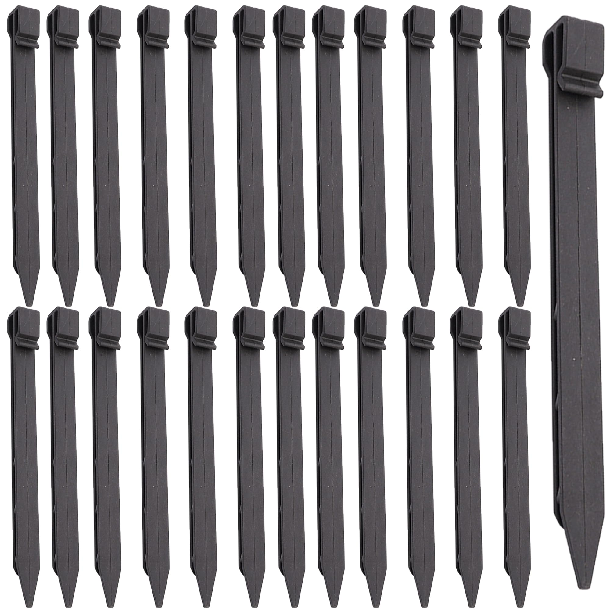Accjzzlyn 25Pcs Plastic Ground Pegs, 9.6 Inch Landscape Edging Stakes ...