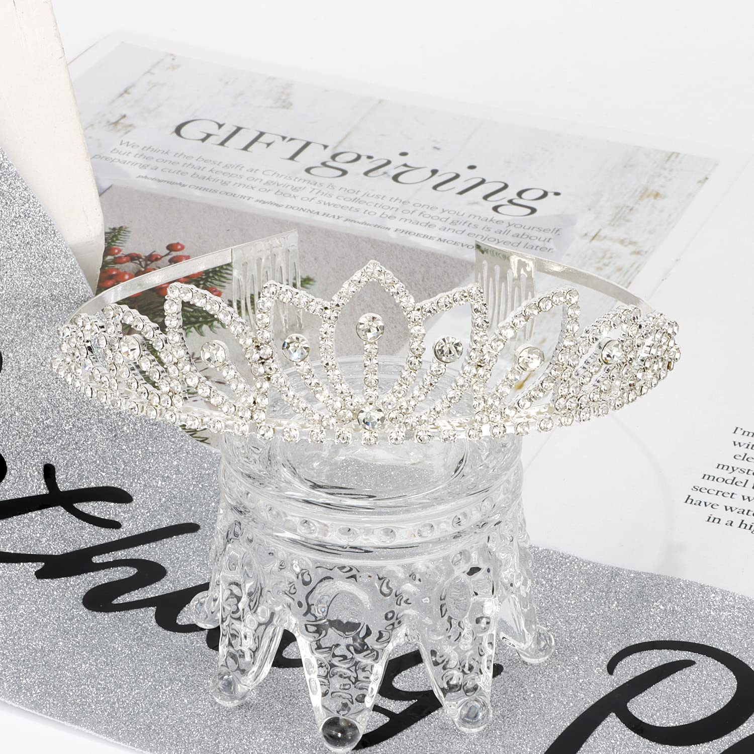 Didder Corona y banda de princesa de cumpleaños para niñas y mujeres ...