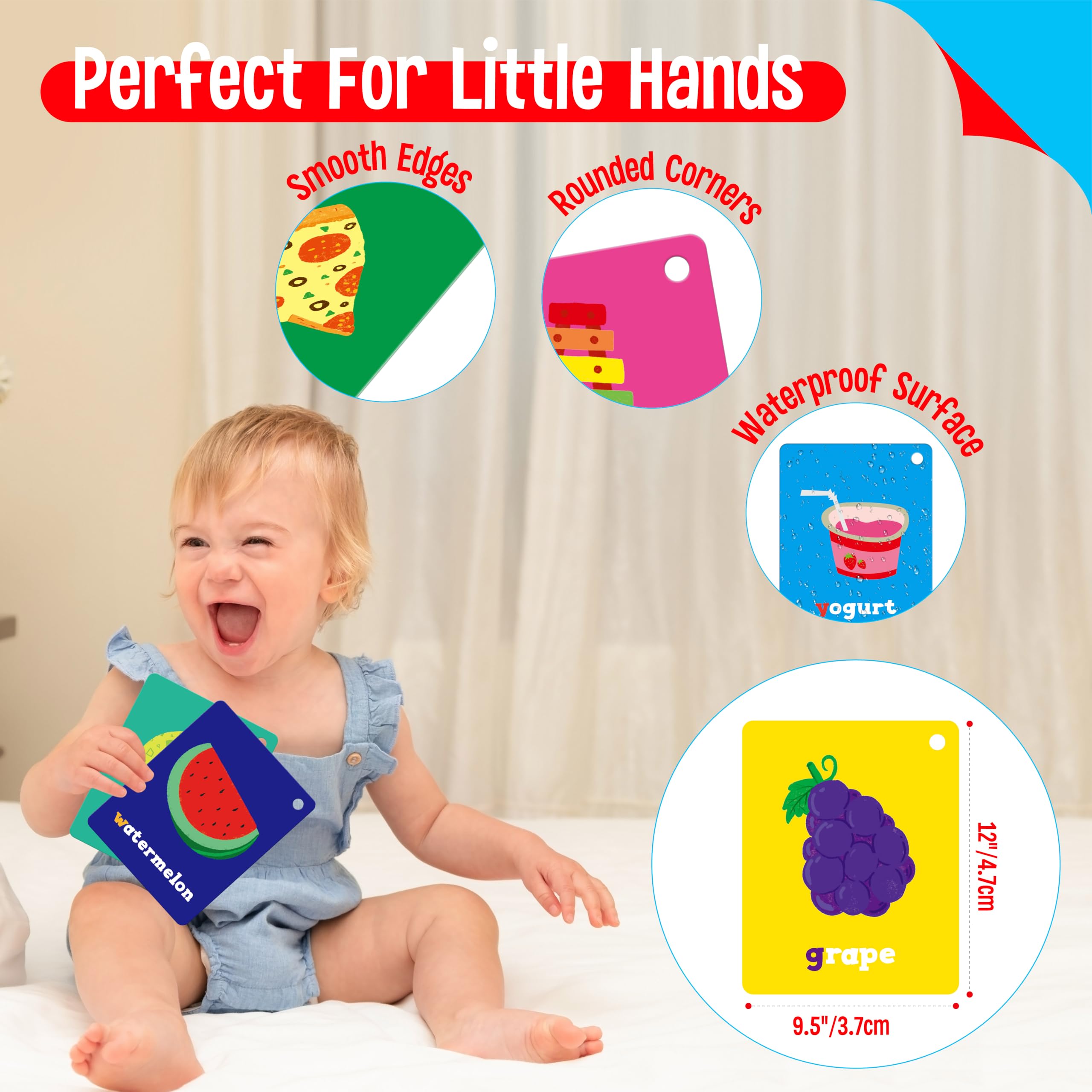 Snapklik.com : 52 PCS Baby Visual Stimulus Cards, Double-Sided High ...