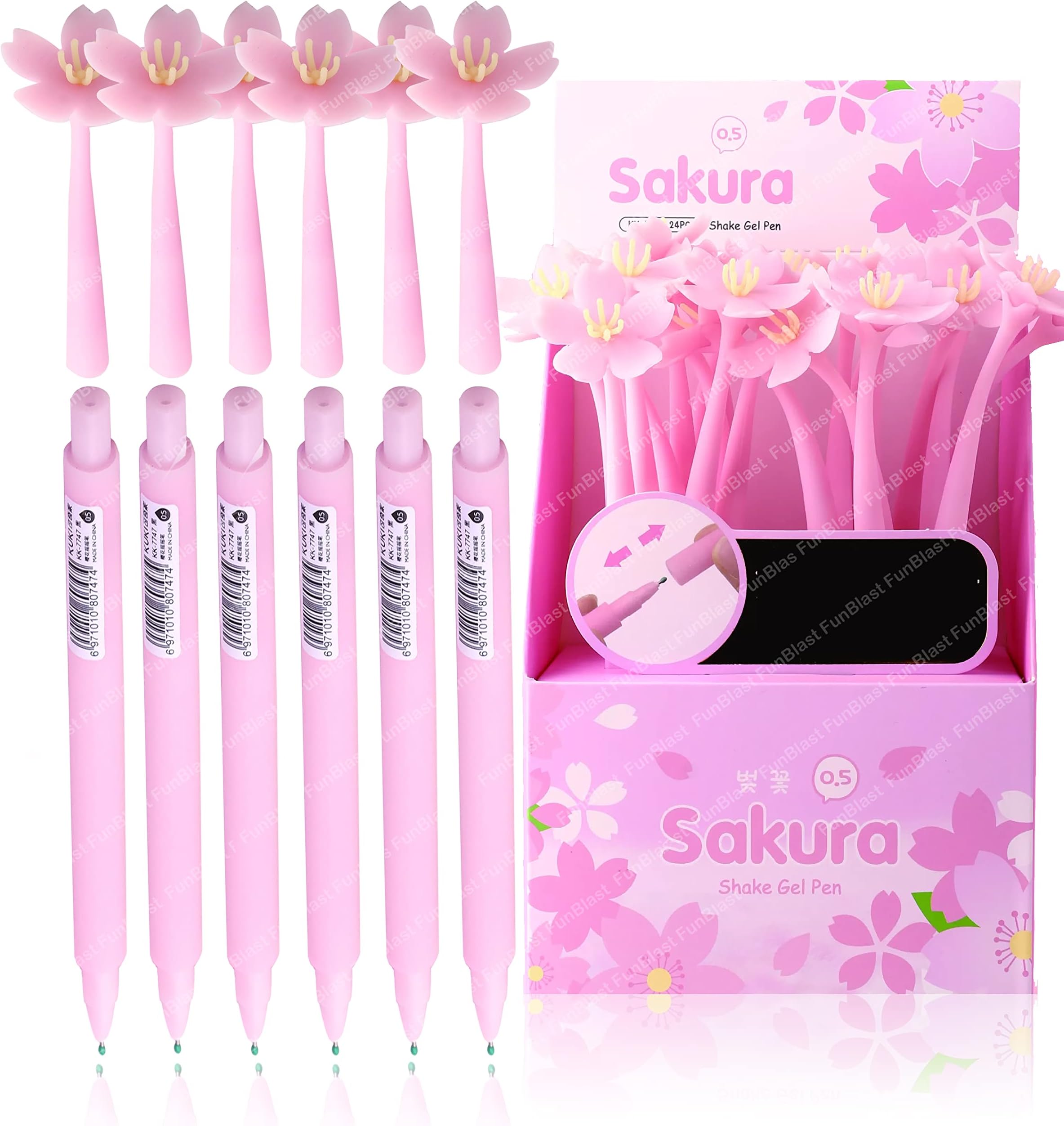 FunBlast Sakura Shake Gel Pen-Silicone Gel Pen For Smooth Writing With ...