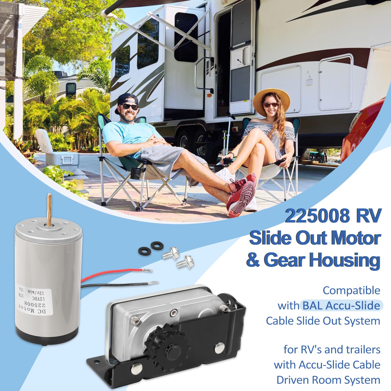 Snapklik.com : 225008 RV Slide Out Motor & Gear Housing Replacement For ...